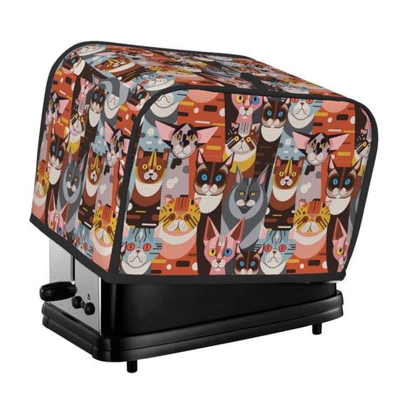 Cats In Funny Poses 2 Slice Toaster Cover Bread Maker Dust Protective ...
