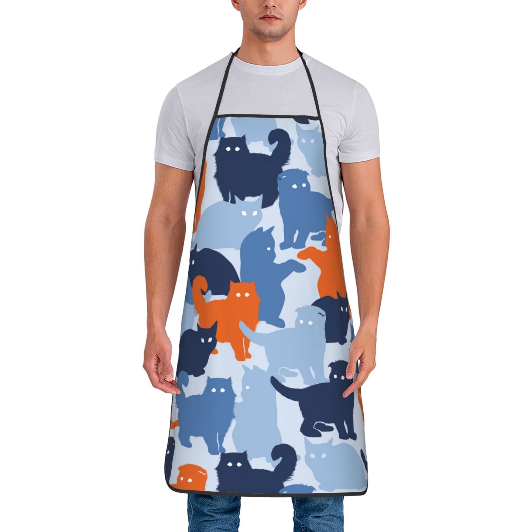 Cats In Military Aprons for Women Men Waterproof Apron Kitchen Chef ...