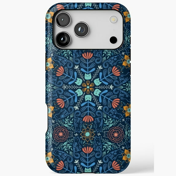Cats Kaleidoscope Flowers Kitties Art iPhone Case 17 to 11 Pro Max ...