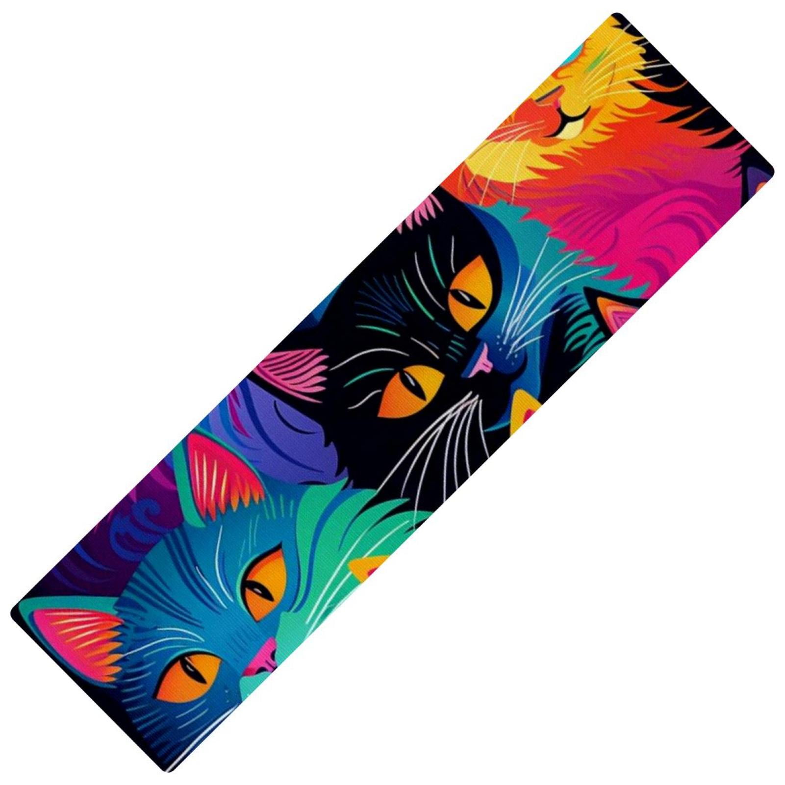 Cats Kitchen Runner Rug, Rectangular 15.7"x59", Washable, , Absorbent ...