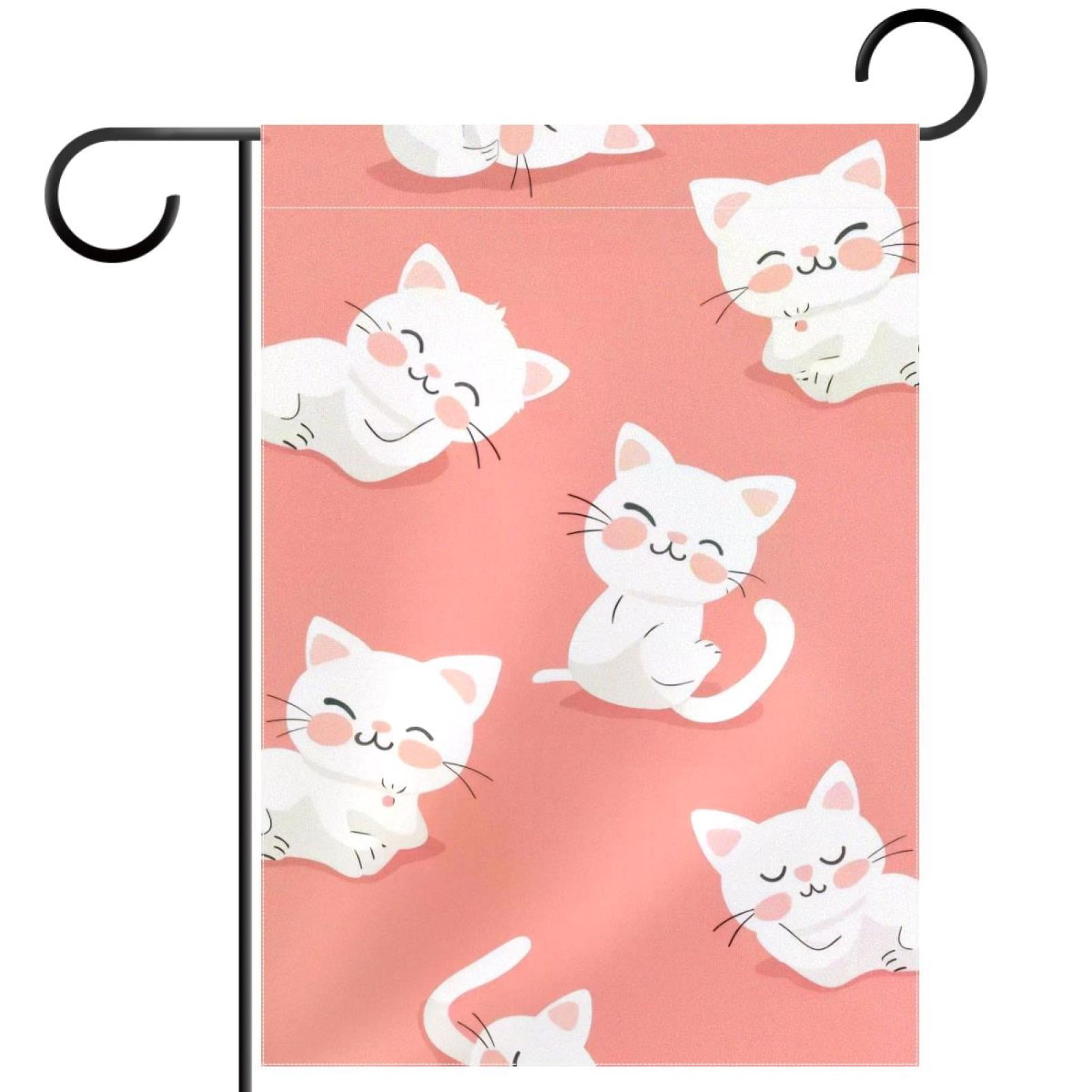 Cats Kittens in Funny Poses Welcome Garden Flags, 12 x 18 Inch Double ...
