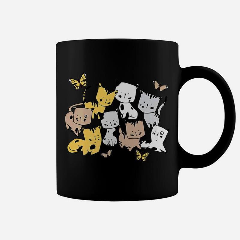 Cats Kitties Butterflies Butterfly Cute Cat lady Coffee Mug - Walmart.com