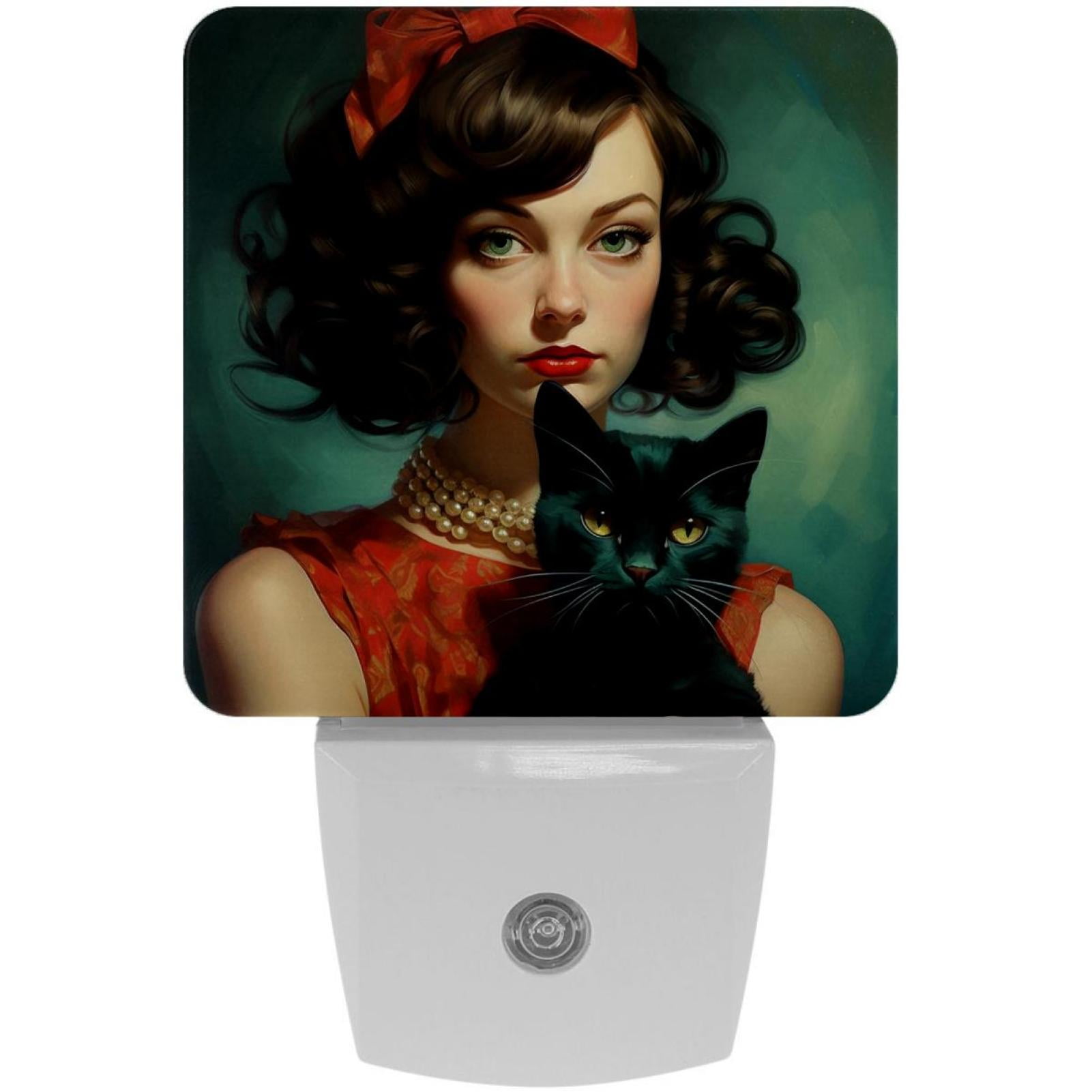 Cats LED Square Night Light - Small and Bright Square-shaped LED Night ...