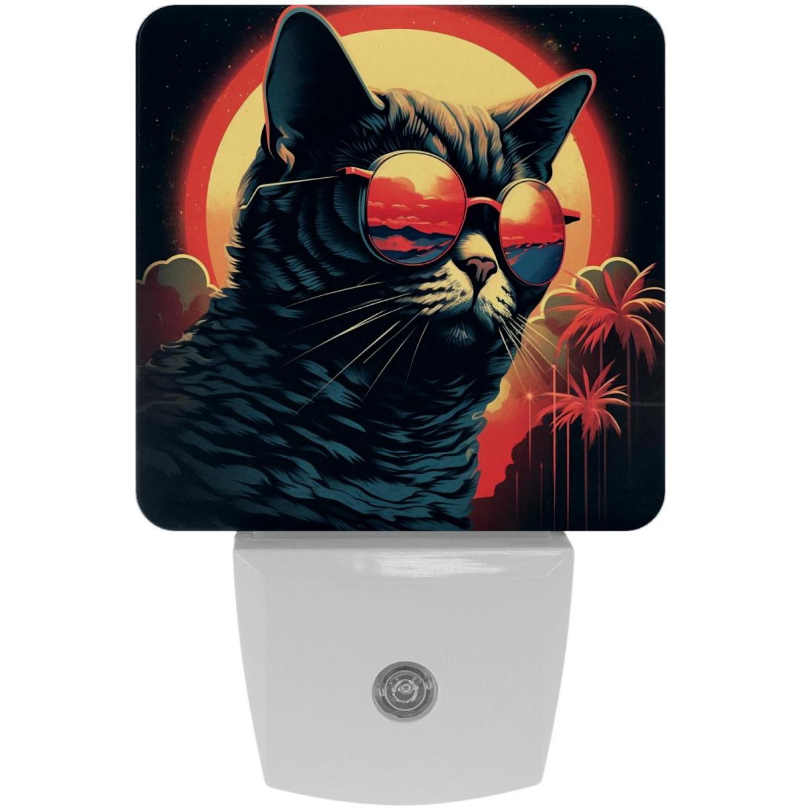 Cats LED Square Night Lights - Bedside Lighting Solution for a Soothing ...