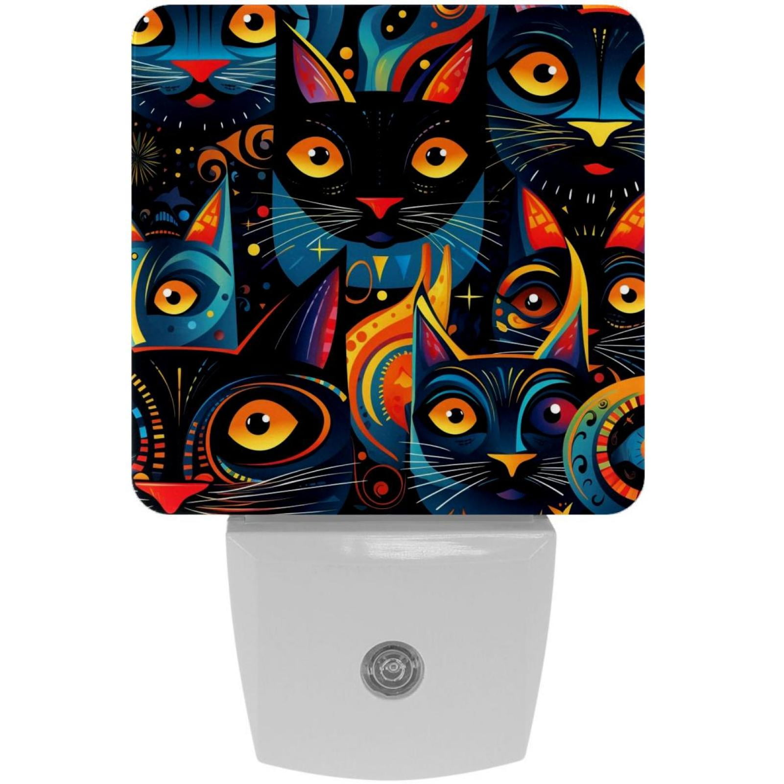 Cats LED Square Night Lights - Bedside Lighting Solution for a Soothing ...