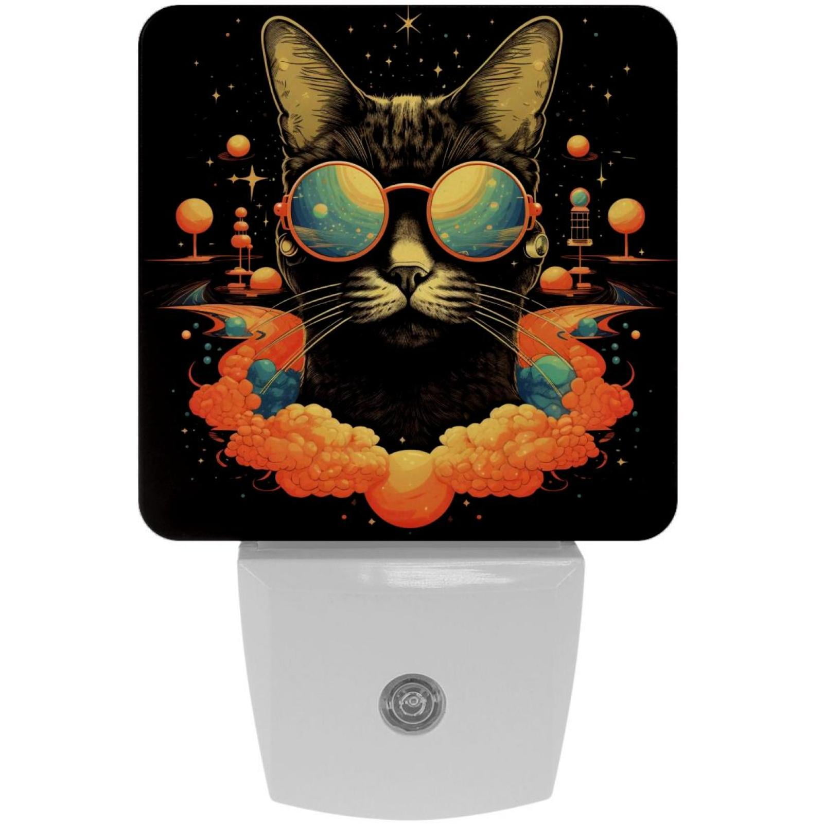 Cats LED Square Night Lights - Bright and Compact Bedroom or Bathroom ...