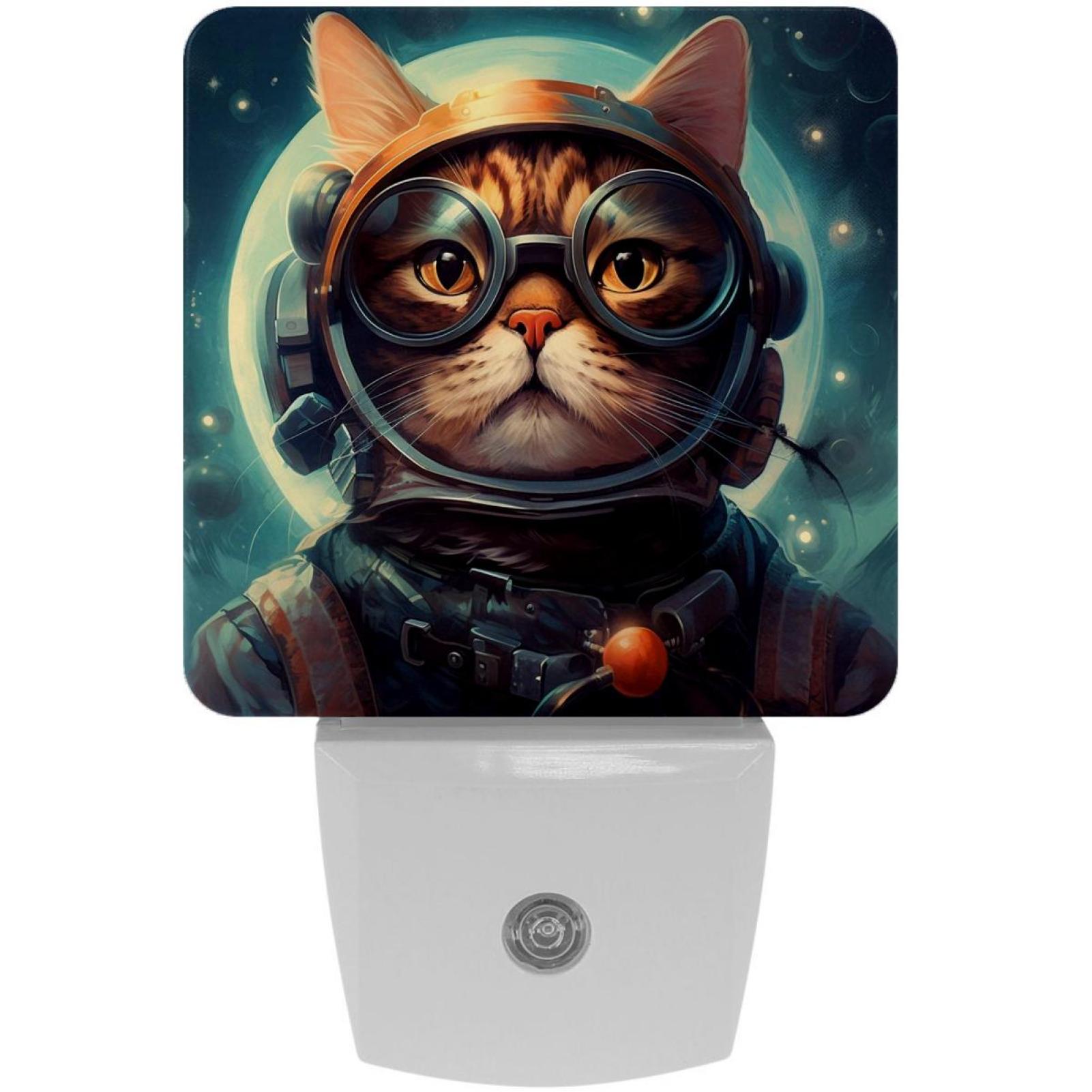 Cats LED Square Night Lights - Energy Efficient Plug-in Wall Lamp with ...