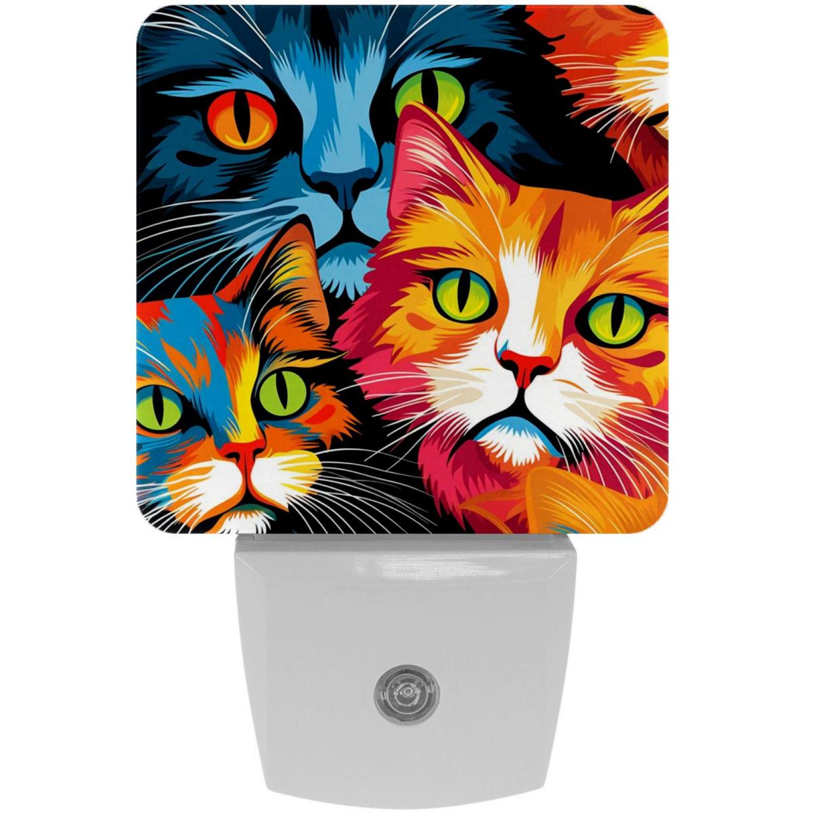 Cats LED Square Night Lights - Energy Efficient and Sleek Design - for ...