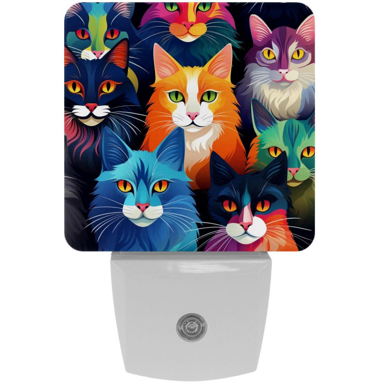 Cats LED Square Night Lights - Energy Efficient and Stylish Room ...