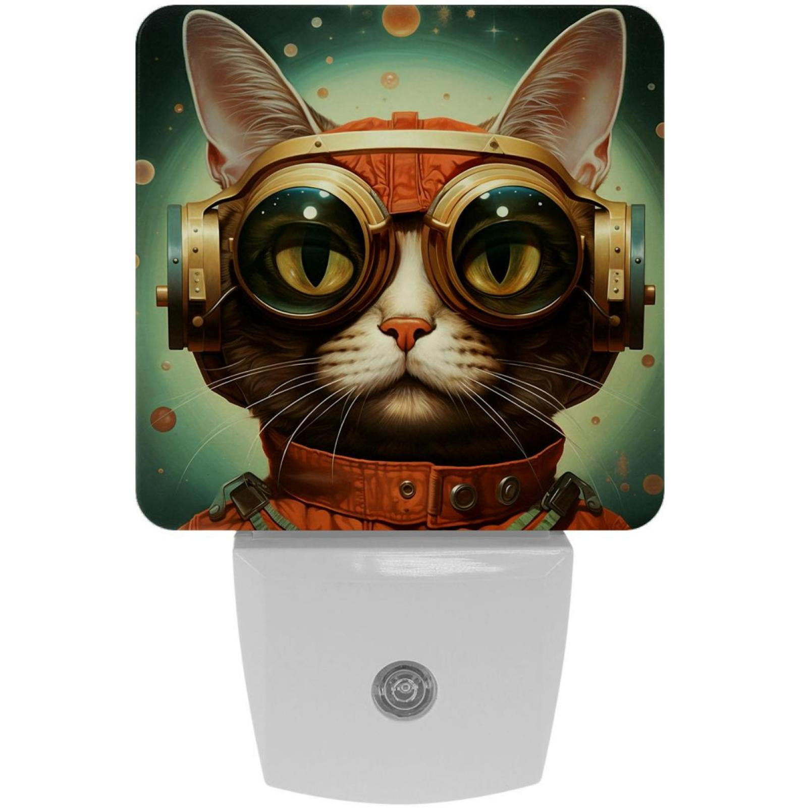 Cats LED Square Night Lights - Modern Design, Energy Efficient Indoor ...