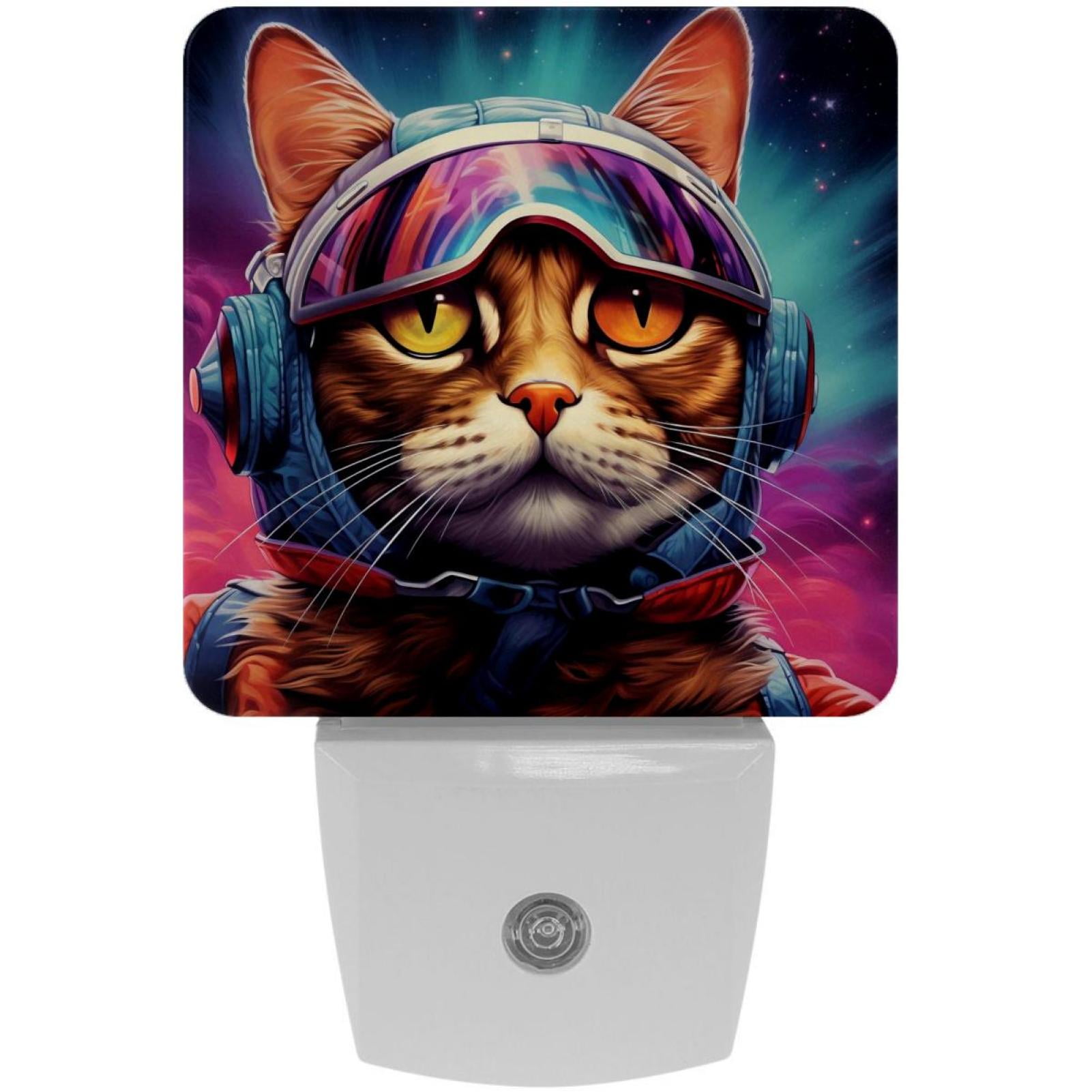 Cats LED Square Night Lights - Modern Design, Soft Glow, Energy ...