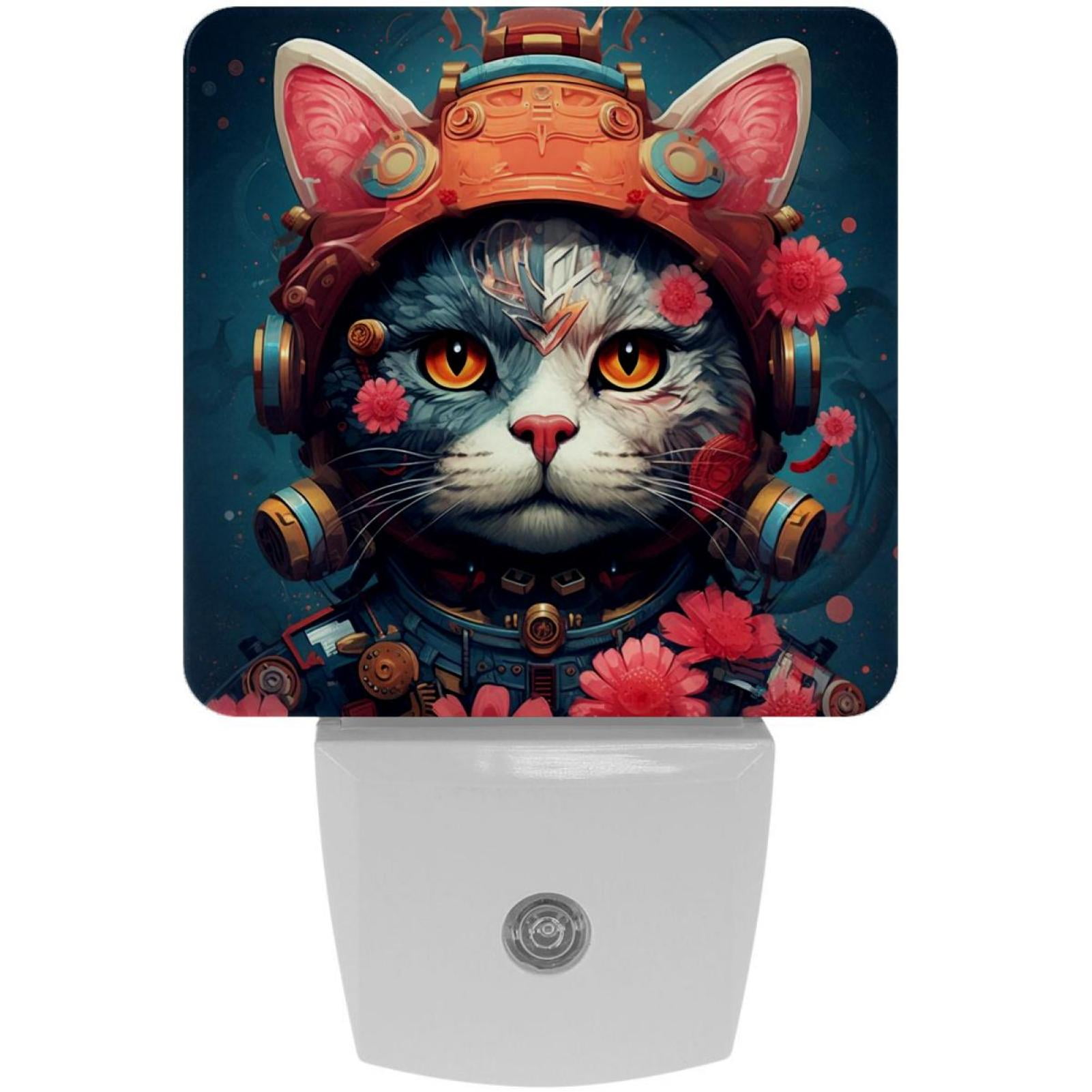 Cats LED Square Night Lights- Modern and Energy Efficient Bedside Lamps ...