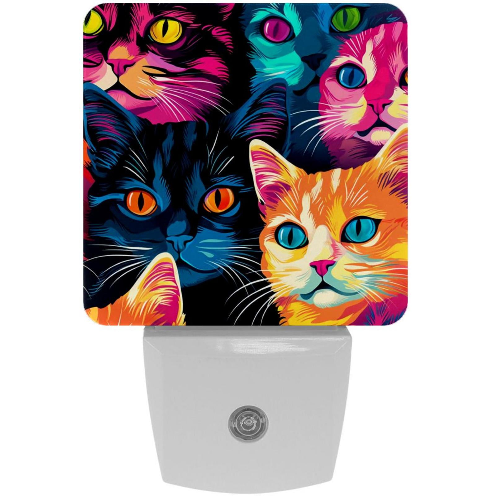 Cats LED Square Night Lights - Modern and Versatile Plug-in Lighting ...