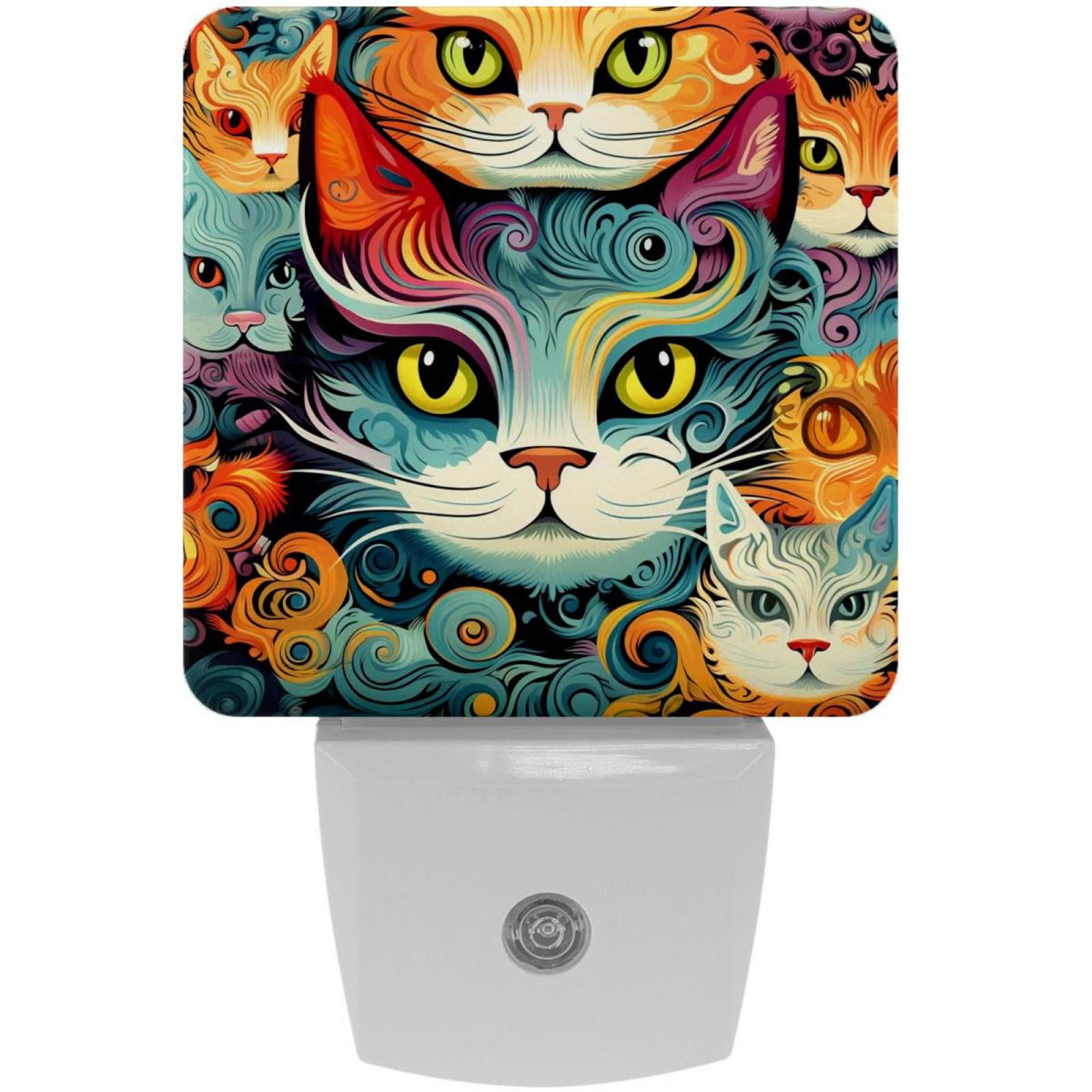 Cats LED Square Night Lights - Modern and Versatile Plug-in Lighting ...