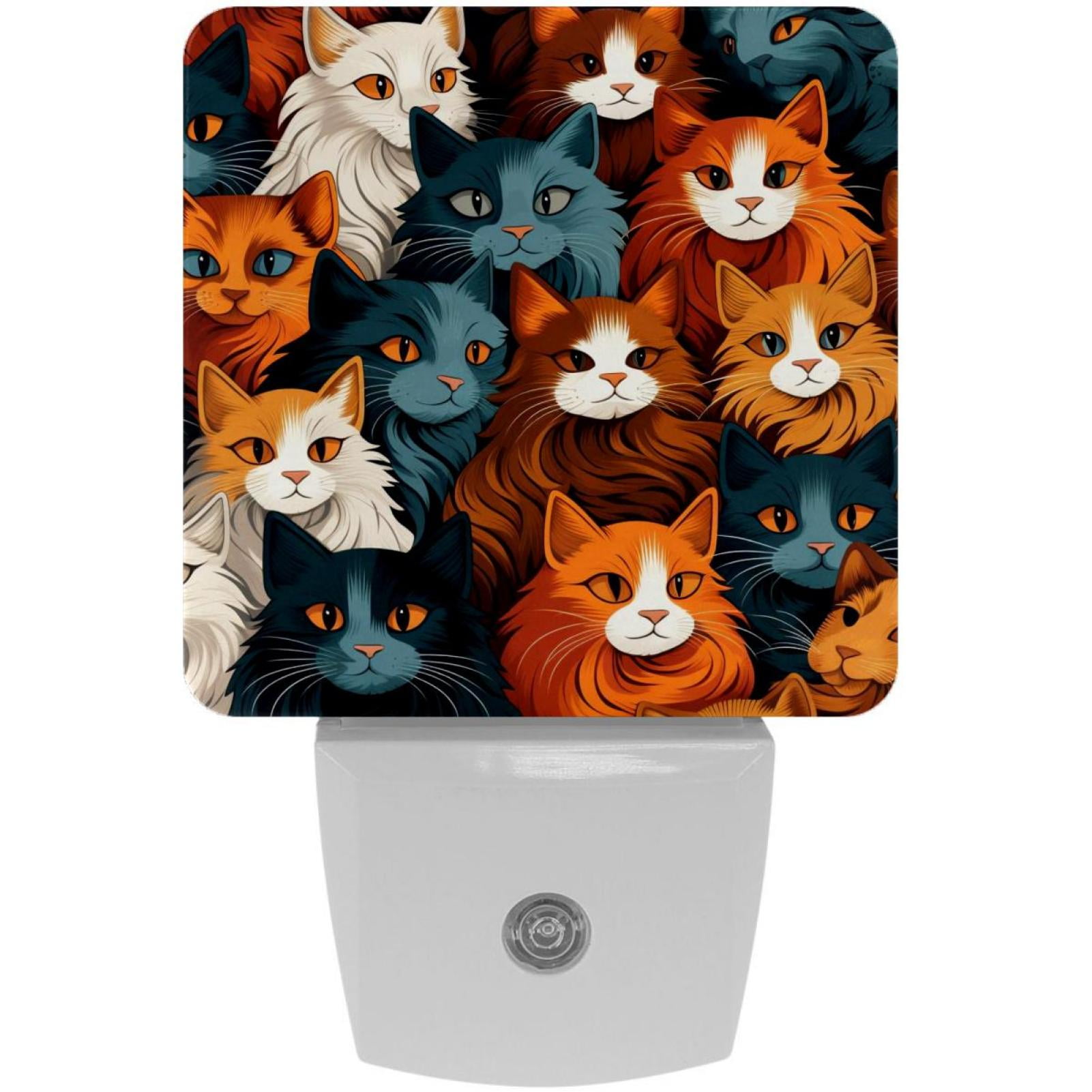 Cats LED Square Night Lights - Small and Bright Illumination for Your ...