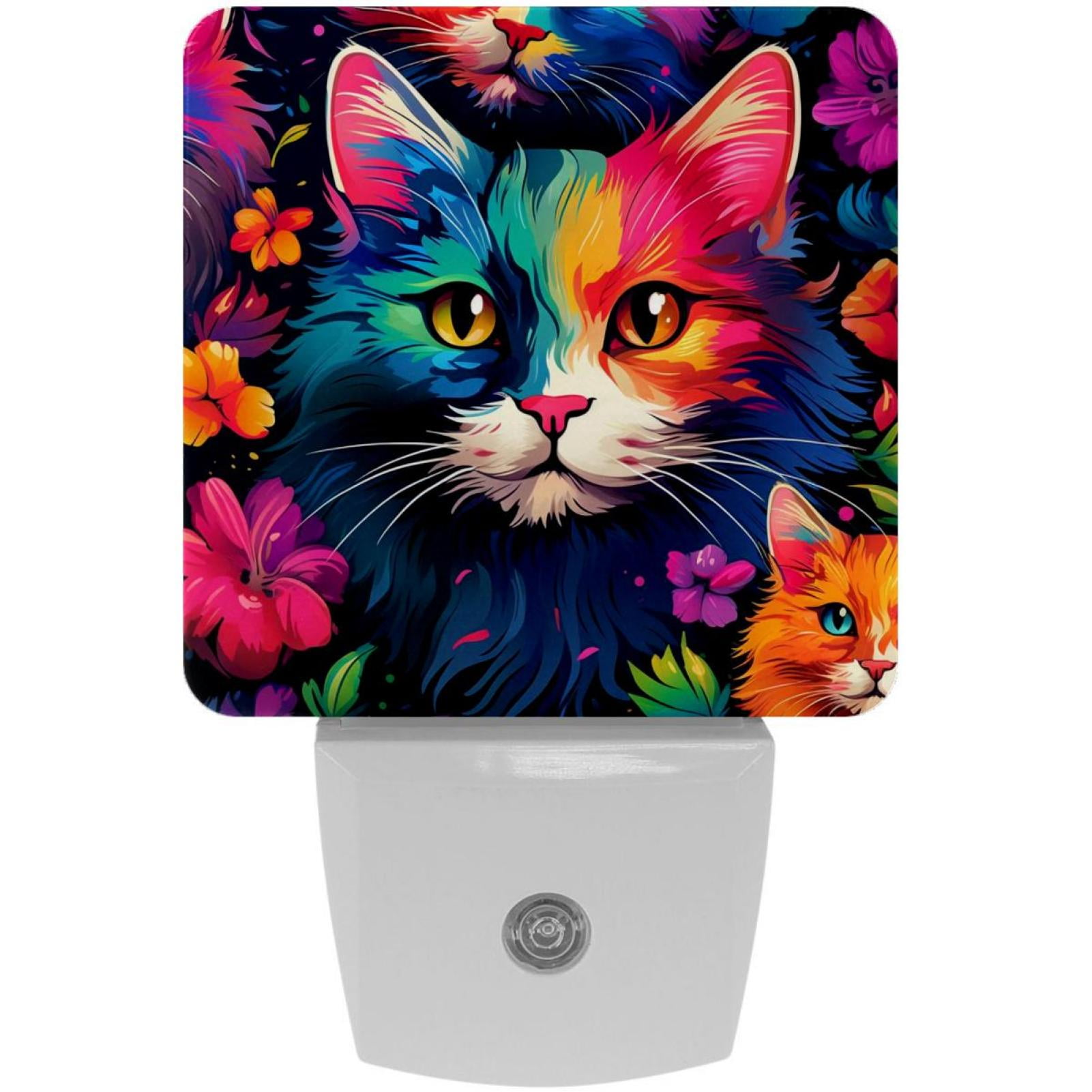 Cats LED Square Night Lights - Stylish and Convenient Illumination for ...