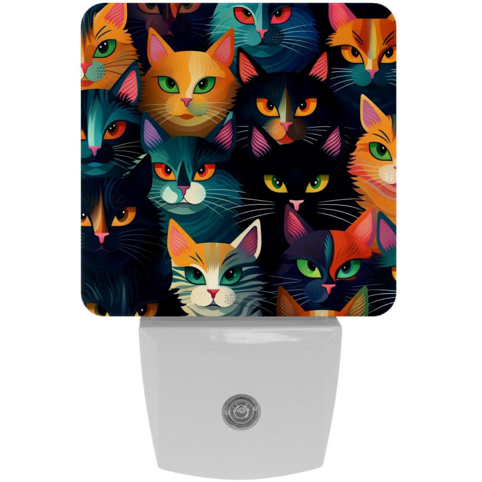 Cats LED Square Night Lights - Stylish and Energy-Efficient Lighting ...