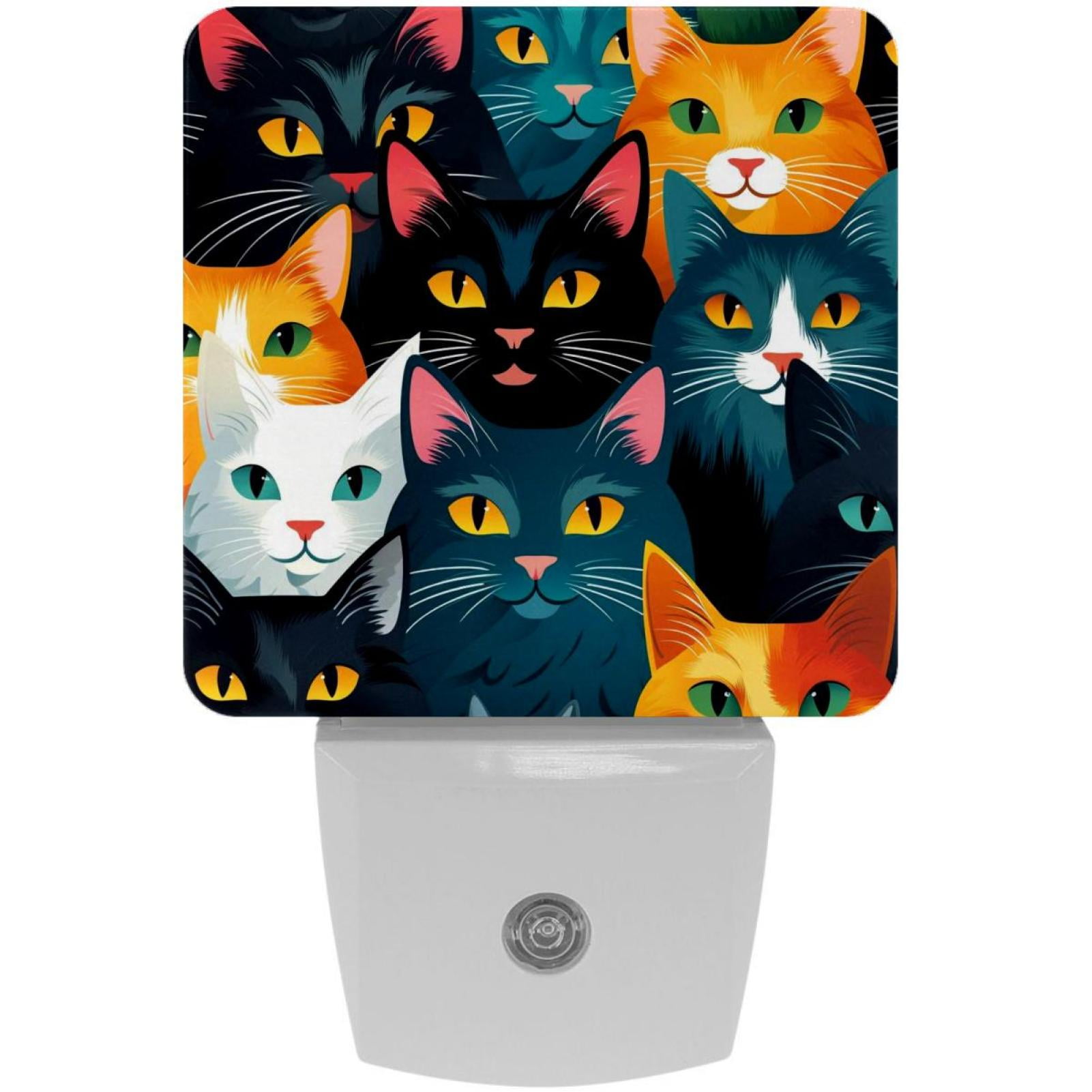 Cats LED Square Night Lights - Stylish and Energy-Efficient Room ...