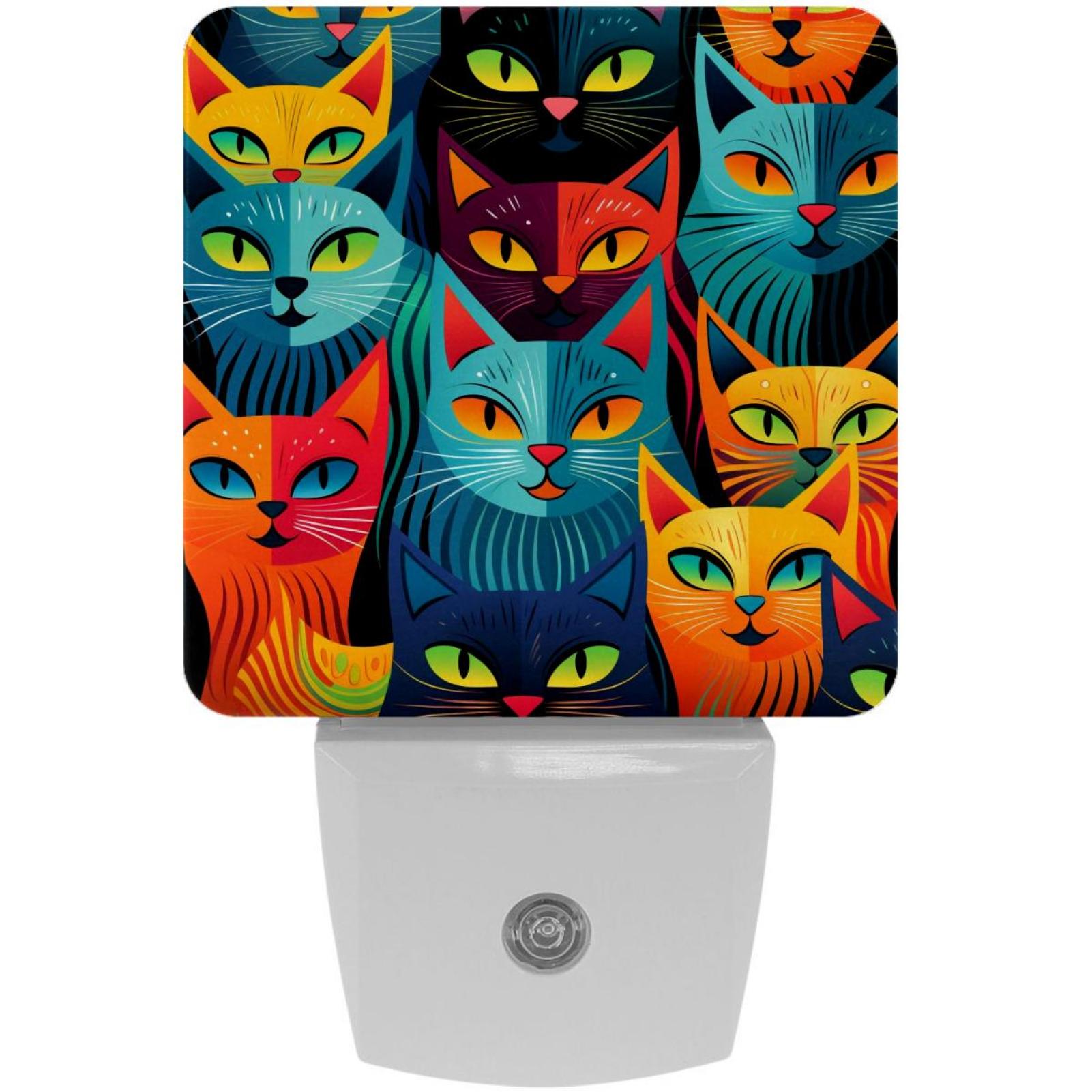 Cats LED Square Night Lights - Stylish and Energy-Efficient Room ...