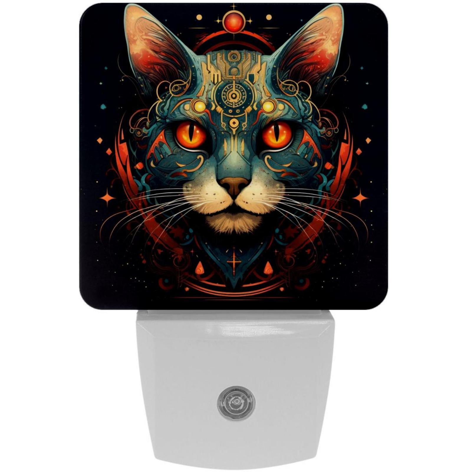 Cats LED Square Night Lights for Bedroom and Living Room, Decorative ...