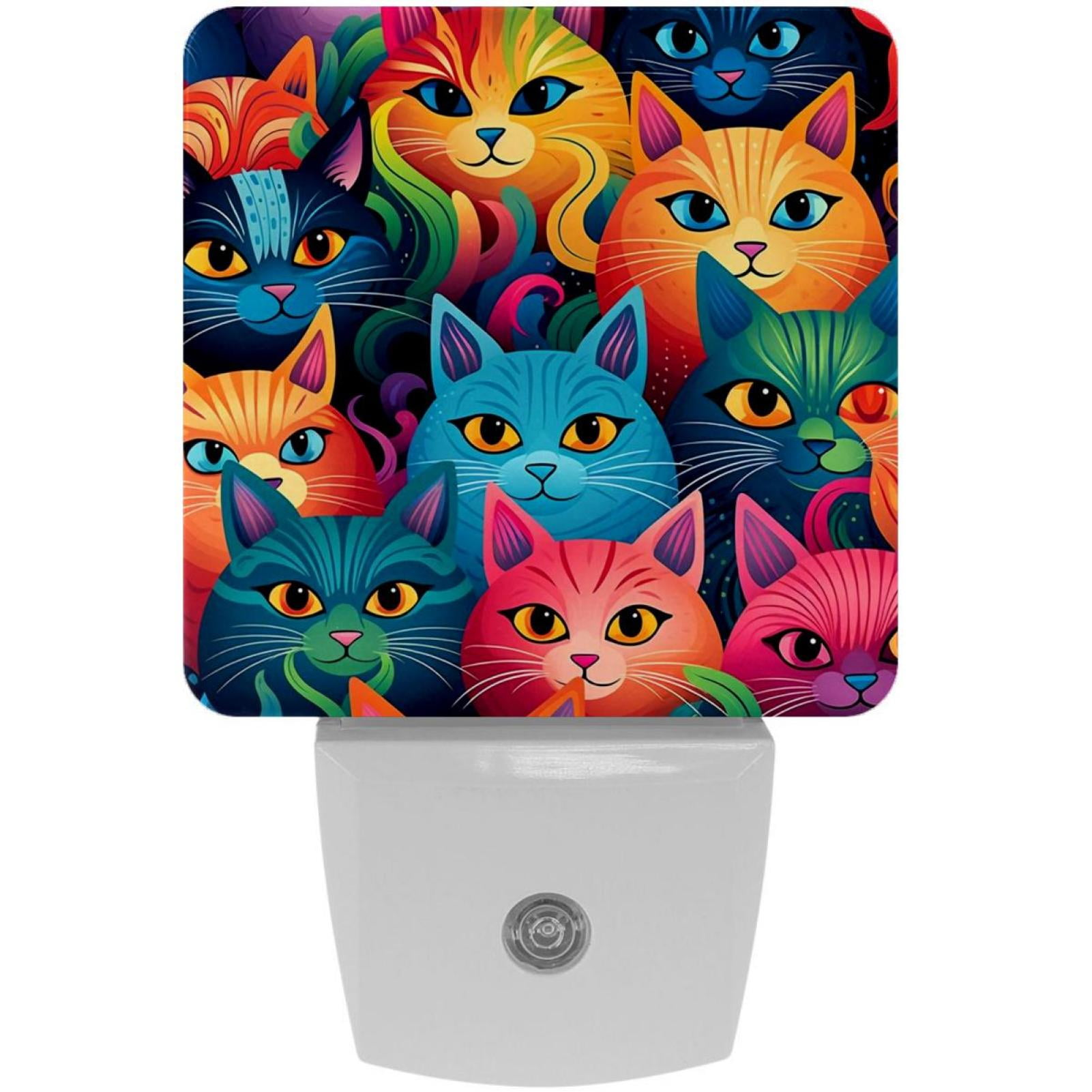 Cats LED Square Night Lights with Motion Sensor - Modern and Energy ...