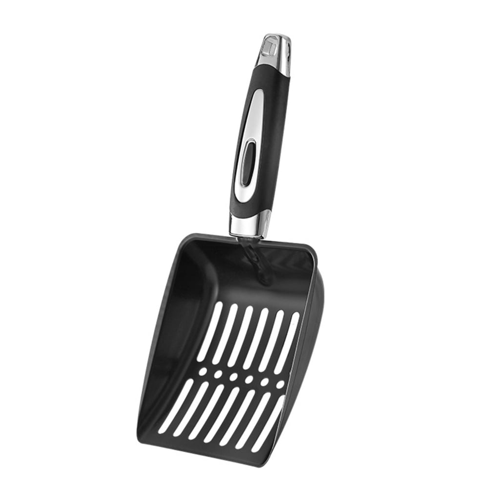 Cats Litter Scooper with Deep Shovel Rubber Handle Metal Scoops Hollow ...