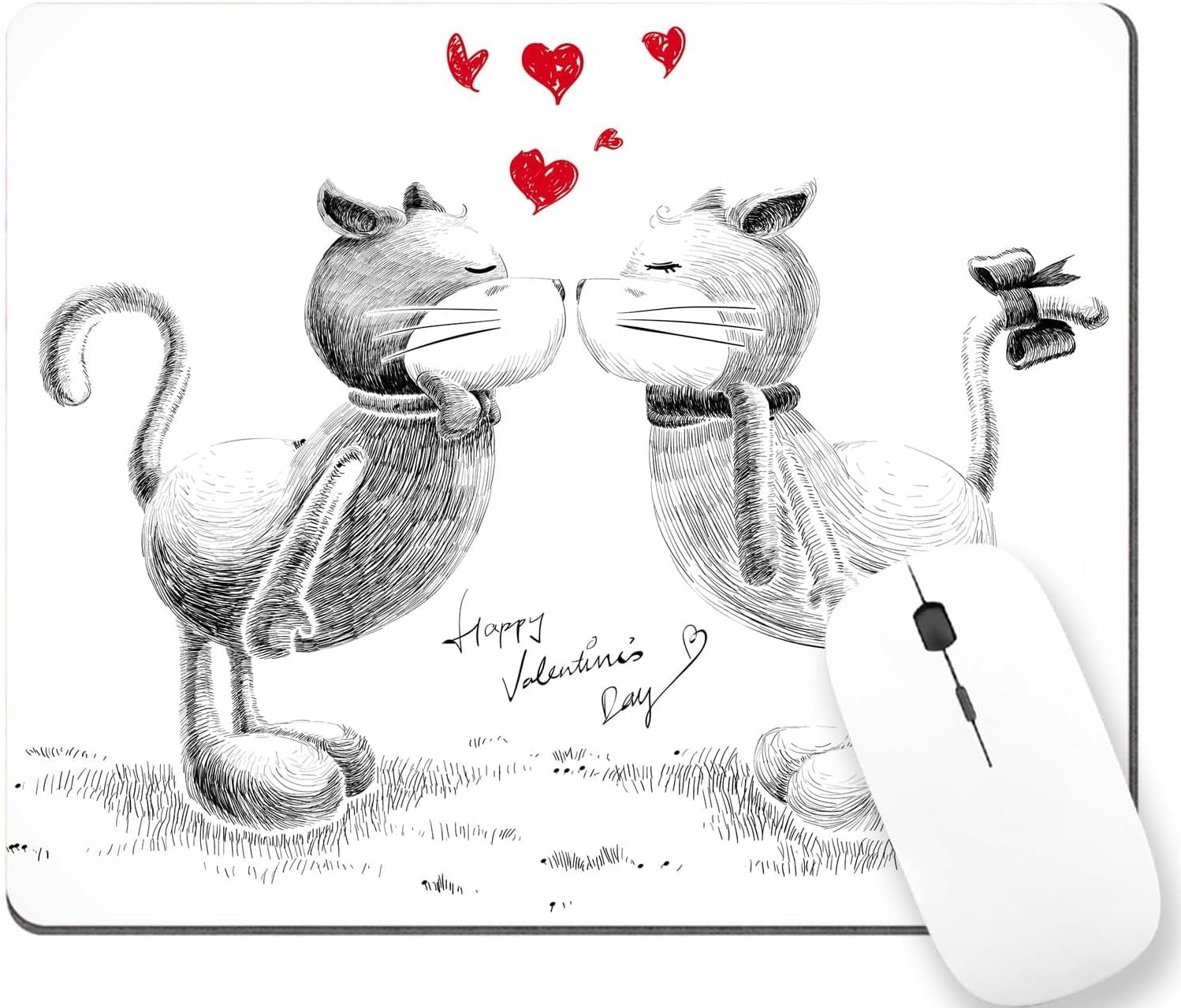 Cats in Love Customized Rectangle Non-Slip Rubber MousePads for Office ...