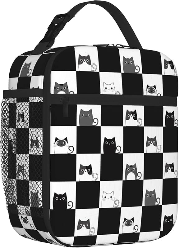 Cats Lunch Bag, Reusable Insulated Lunch Box Back to School Gift Meal ...