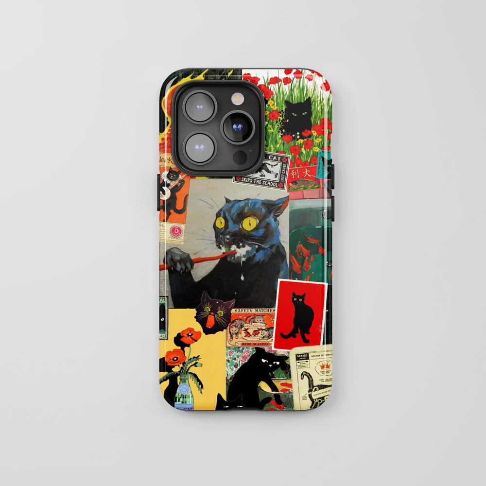 Cats Meme Collage Funny Phone Case for iPhone 11-17 Pro Max Compatible ...