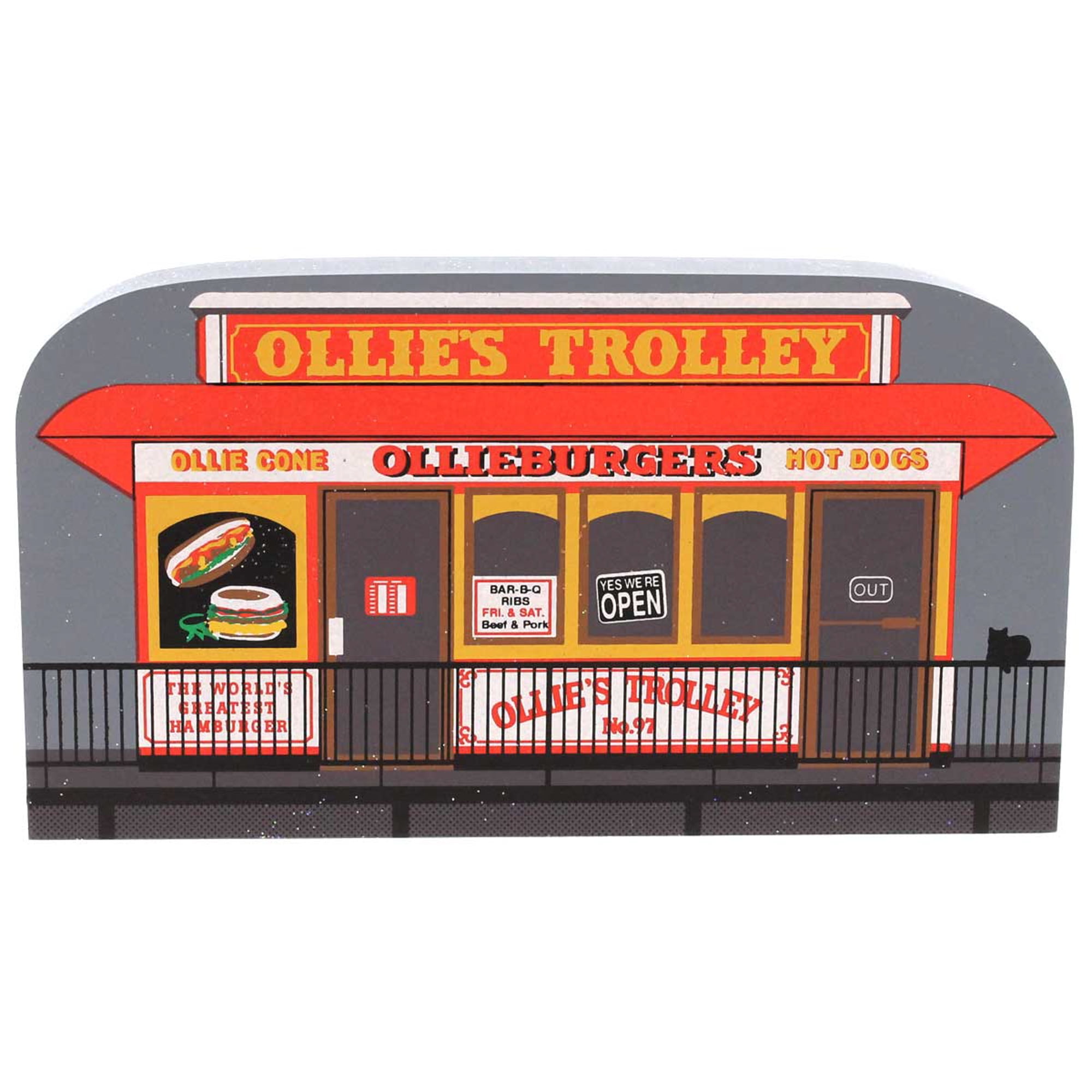 3.00In Ollie's Trolley, Wood, Landmark Cincinnati Food Cstm12866 ...