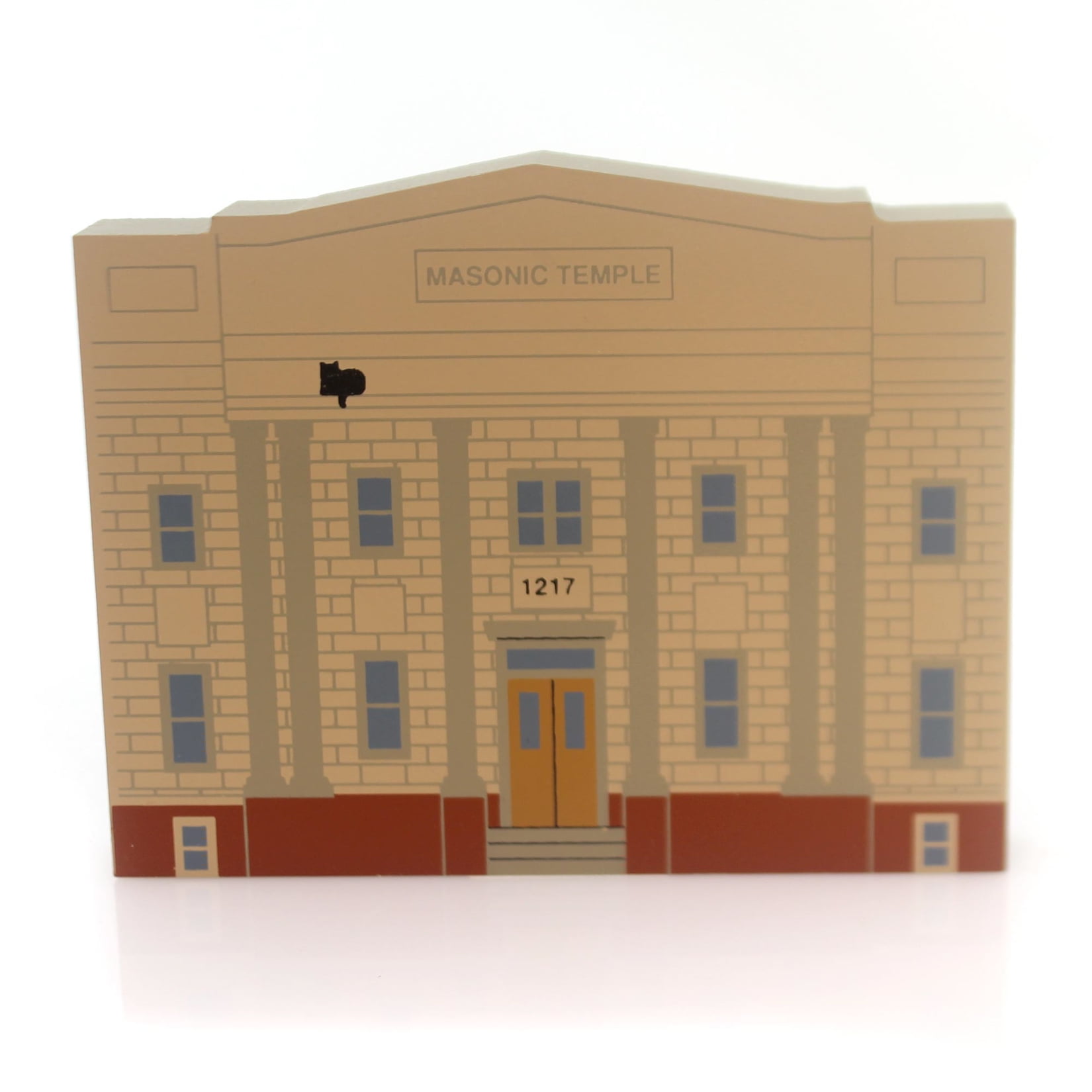Cats Meow Village MASONIC TEMPLE Wood Series Xii 12 Retired 1209 Cm ...