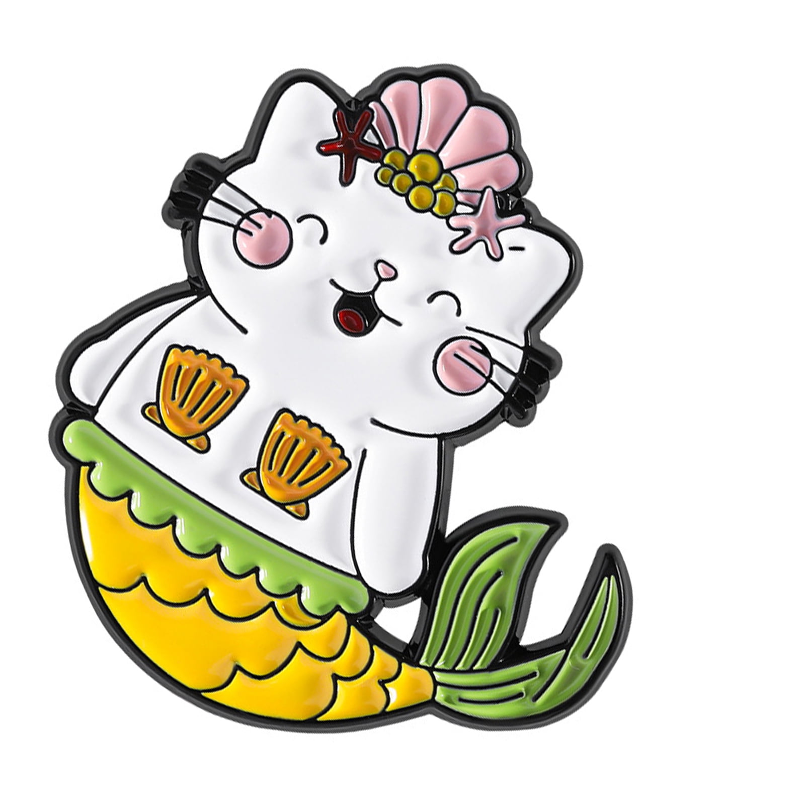 Cats Mermaids Enameled Pin Lovely Jewelry For Backpacks Jackets Unique ...