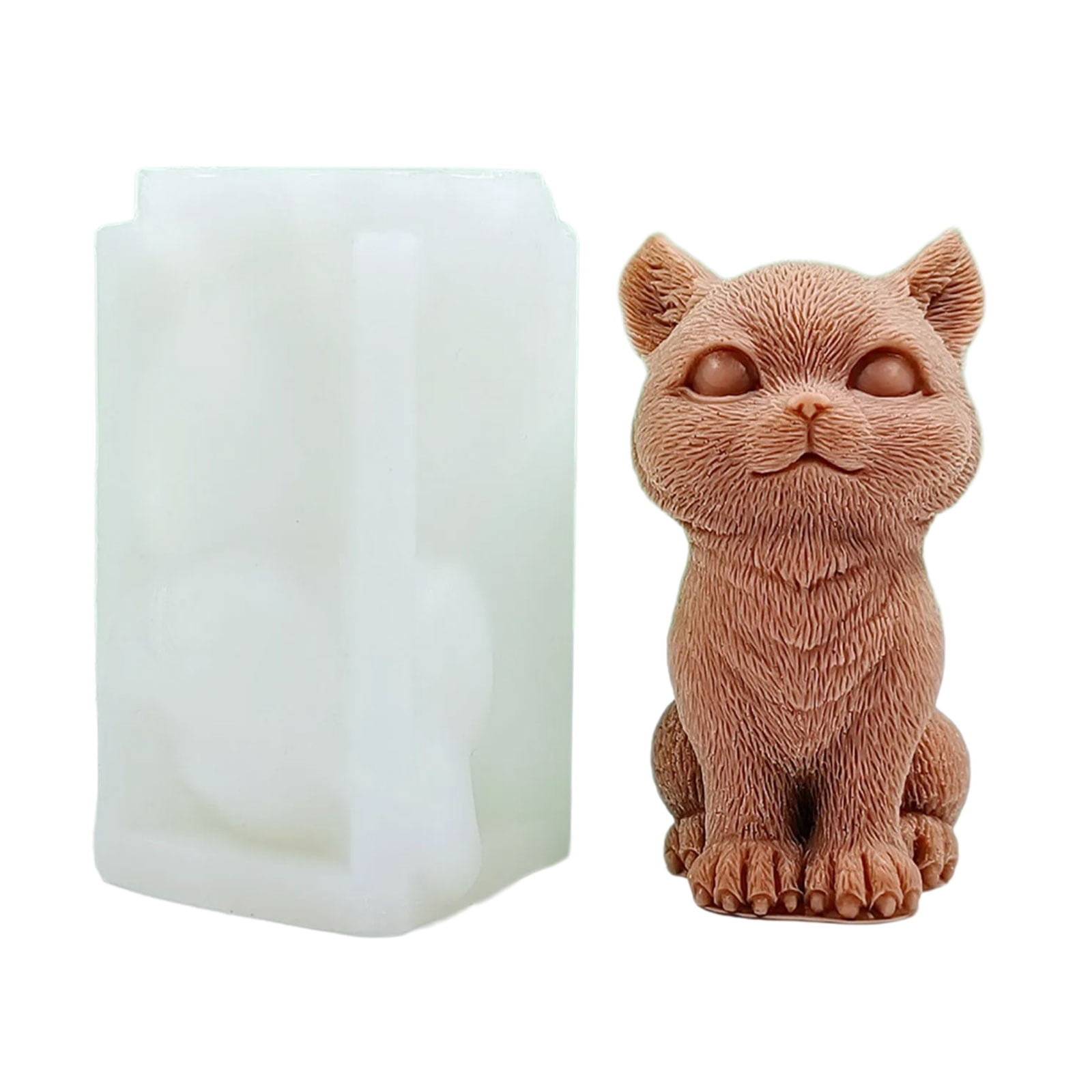 Cats Molds Sitting Cats Silicone Moulds Scented Casting Molds Clay ...