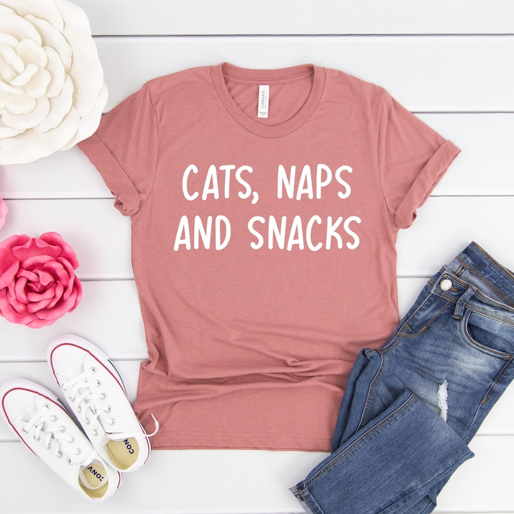 Cats Naps And Snacks Shirt, Nap Shirt, Cat Shirt, Cat Mom, Cat Lover ...