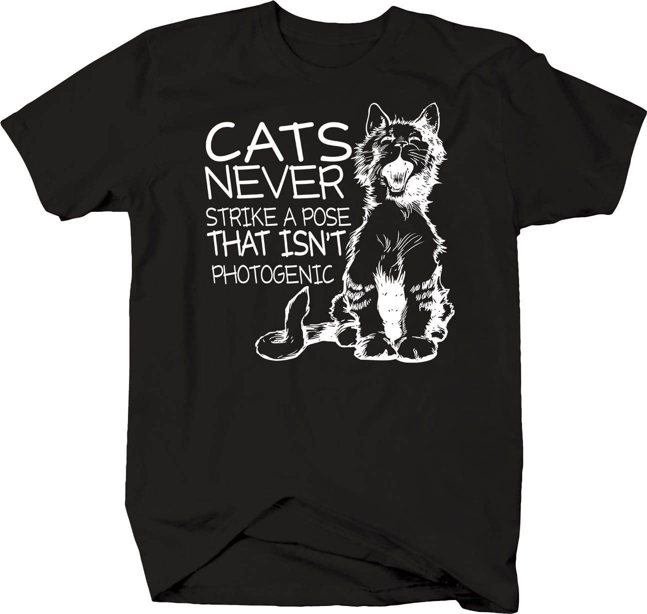 Cats Never strike a pose that isnt Photogenic Shirts for Big Men 3XL ...