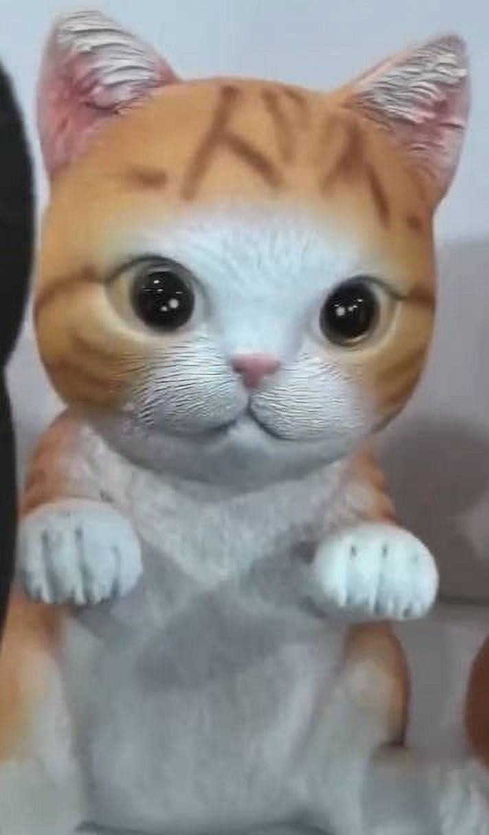 Cats Ornaments Resin Statue Crafts Collection Realistic Cat Figurines ...