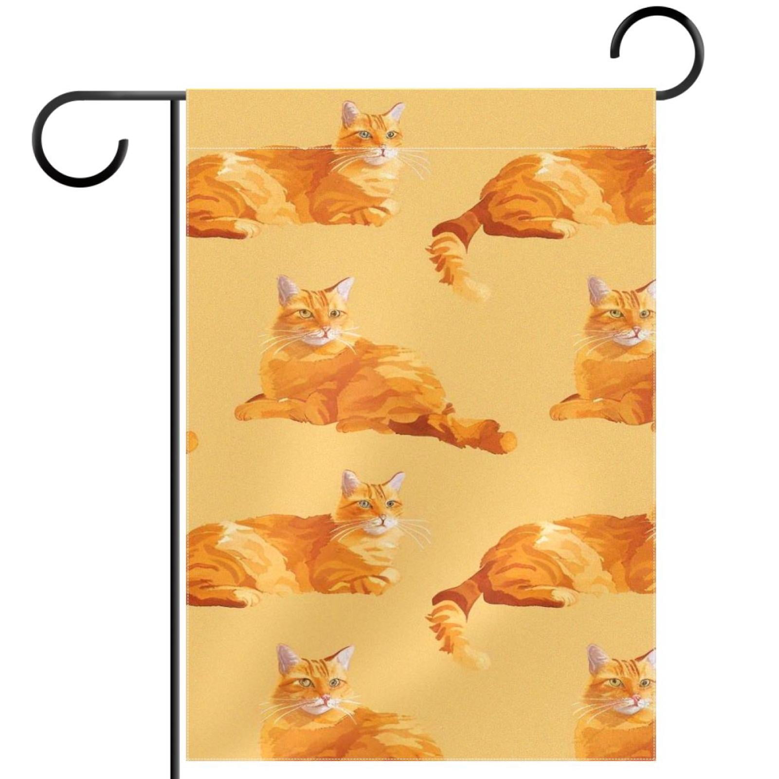 Cats Pattern Garden Flag 12x18 Inch Double Sided Outdoor Yard Banner ...
