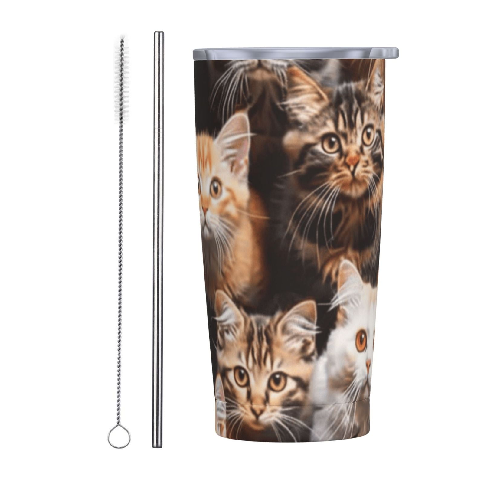 Cats Pattern Mosaic cup, 20 ounce car cup, stainless steel insulated ...