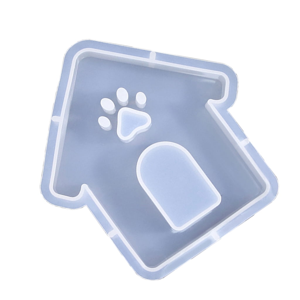 Cats Paws Shape Silicone Molds for Plaster Decoration, House Shaped ...