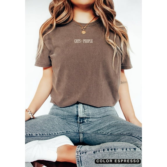 Cats People Unisex T-Shirt, Funny Cat Lover Tee, Feline Humor Shirt ...