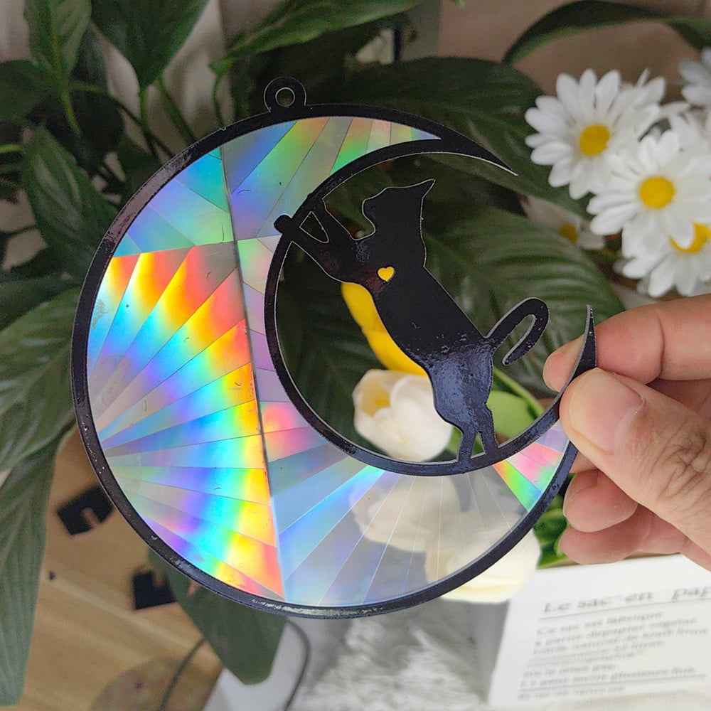 Cats Pet Memorial Suncatcher, Acrylic Pendant, Stained Glass Decor ...