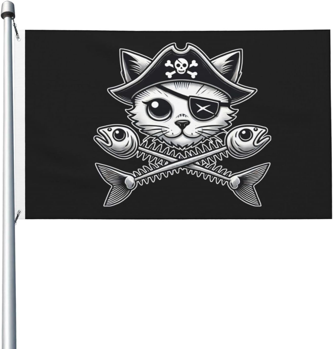 Cats Pirate Flags 3x5 Ft Pirate Cats for Home Outdoor Indoor Garden ...