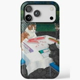 Cats Playing Mahjong Garden Protective Cover for iPhone 11 12 13 14 15 ...