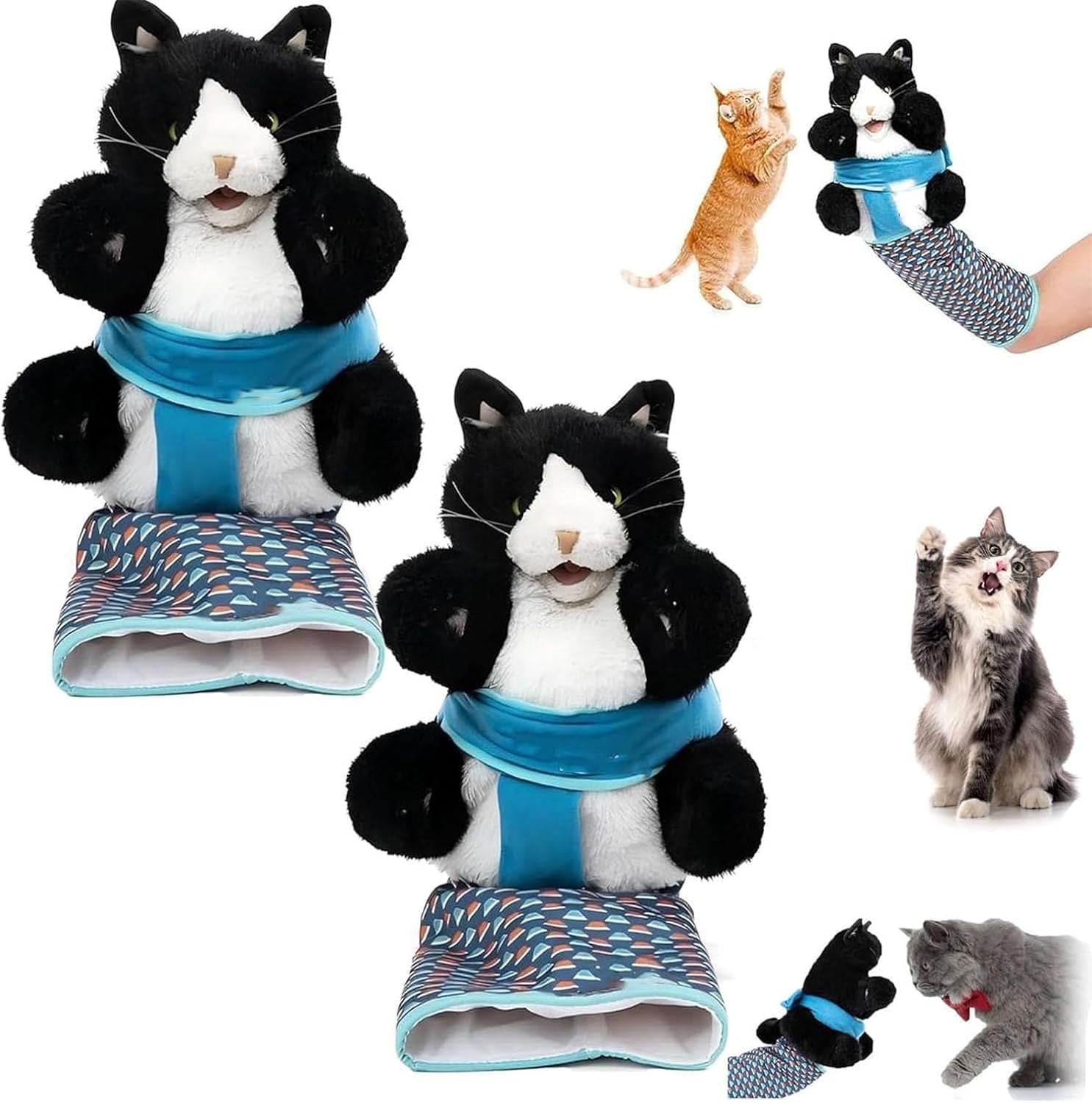 Cats Puppet Wrestler, Cat Wrestling Toy Puppet, Cat Hand Puppet Stuffed ...