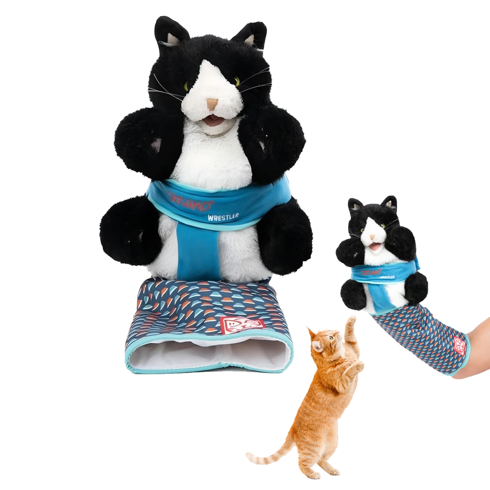 Cats Puppet Wrestler, Cats Hand Puppets, Plush Animal Toys with Tough ...