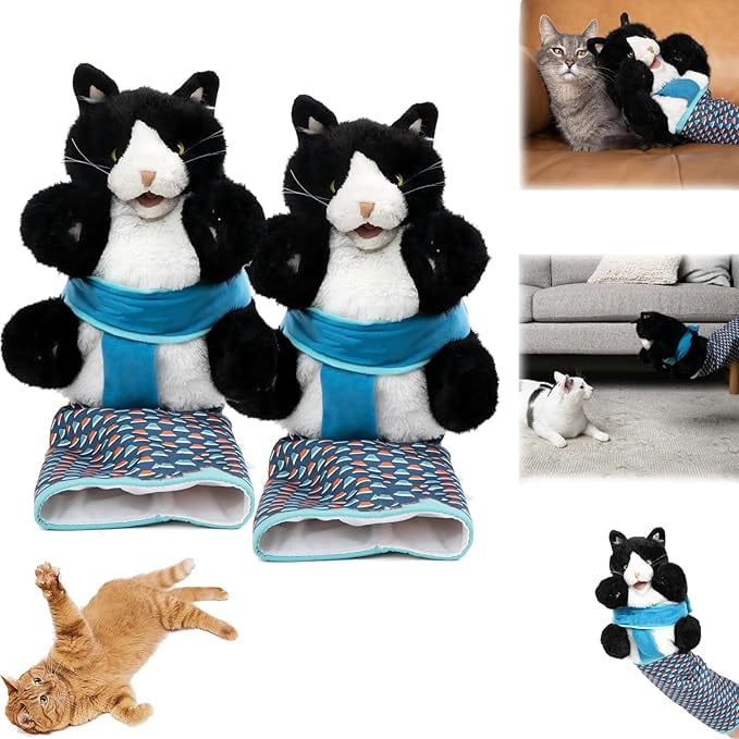 Cats Puppet Wrestler, Interactive Hand Puppet, Cat Wrestling Toy Puppet ...