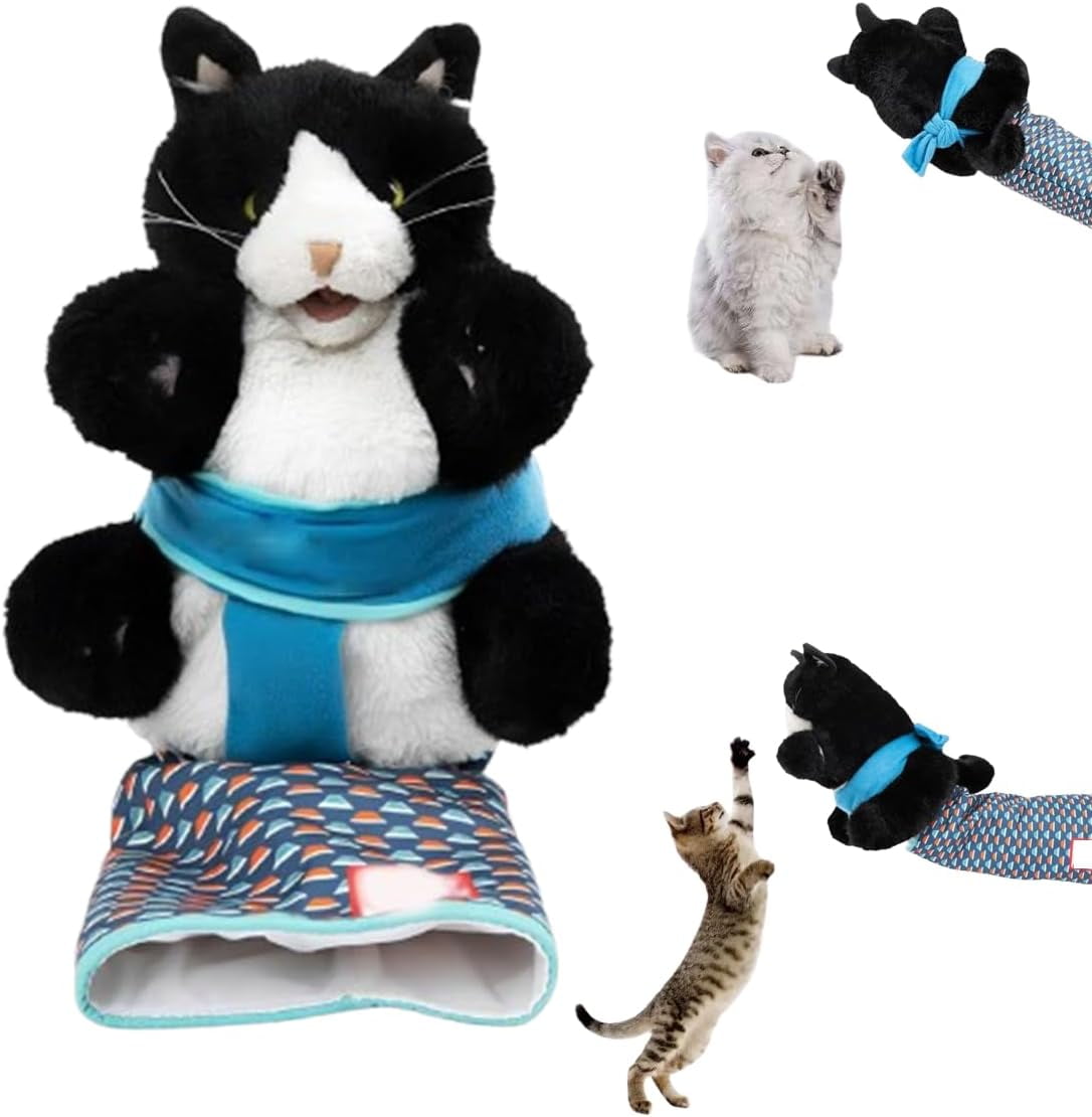 Cats Puppet Wrestler, Cats Interactive Plush Hand Puppets with Tough ...
