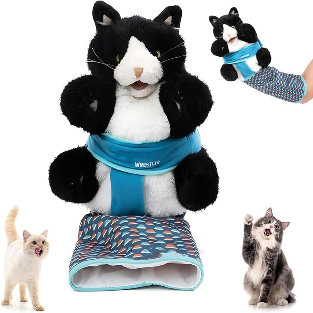 Cats Puppet Wrestler, Wrestler Puppet for Cats, Cat Hand Puppet ...
