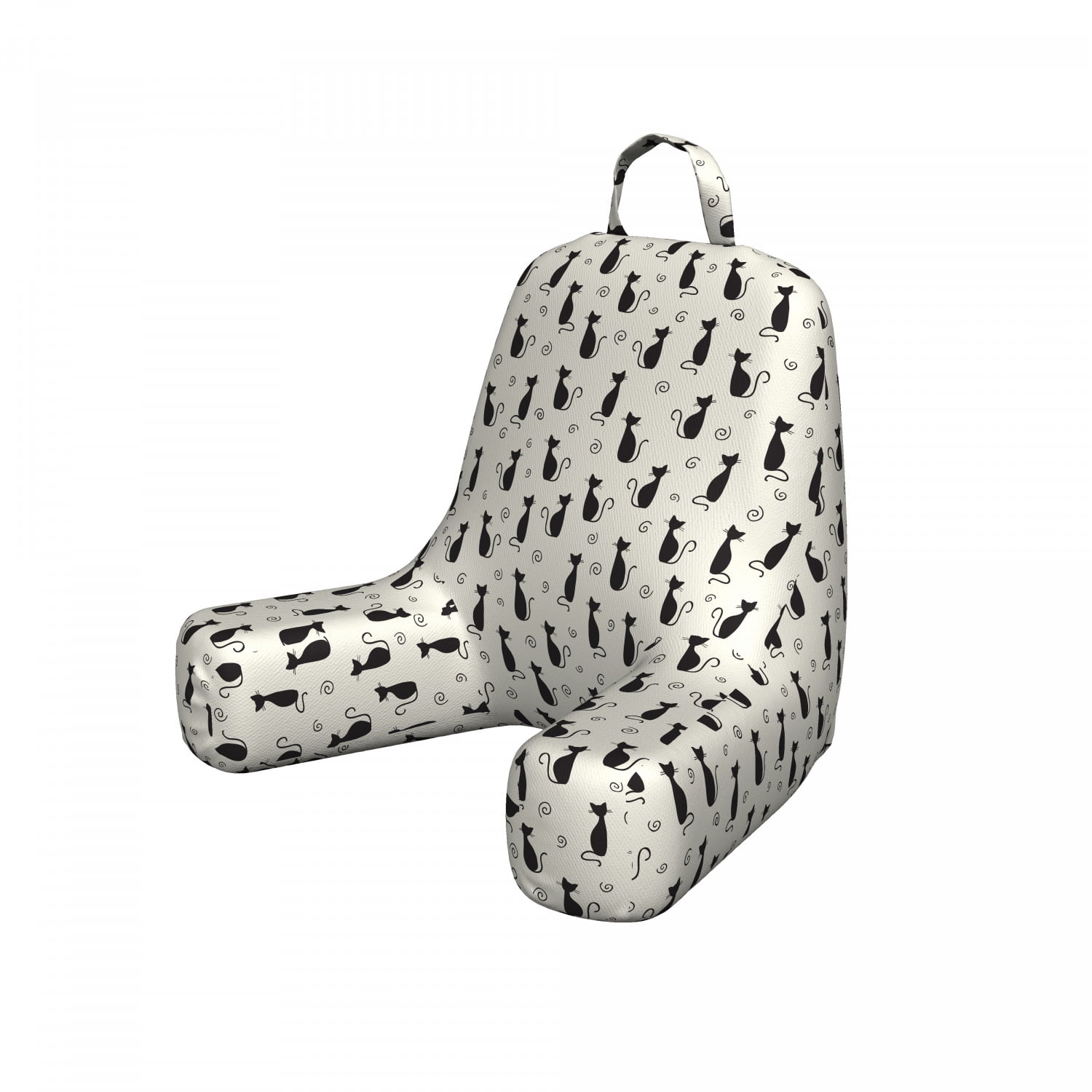 Cats Reading Pillow Cover, Repetitive Animal Pattern with Spiral Motifs ...