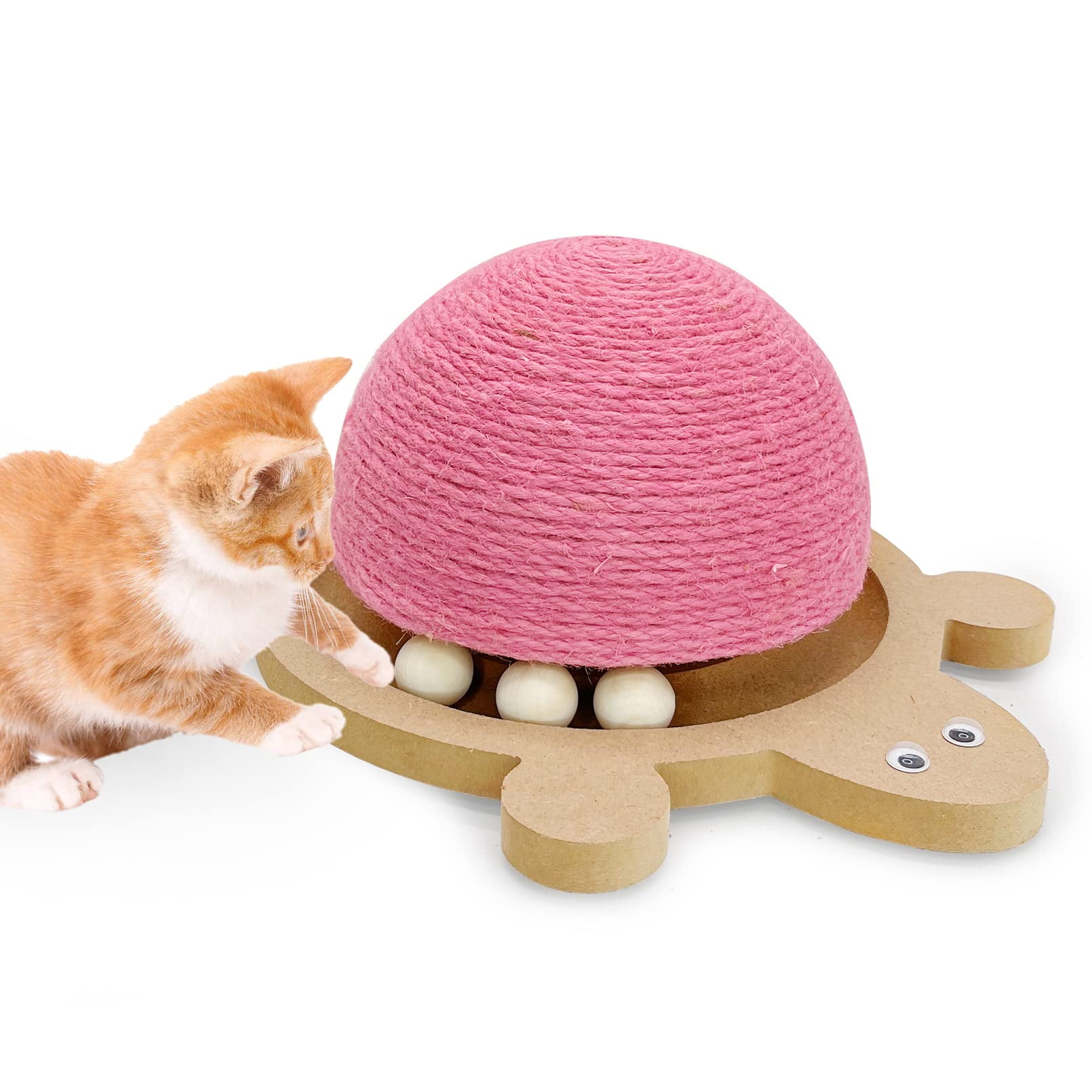 Cats Scratching Ball, Natural Sisal Scratching Toy With Roller Track ...